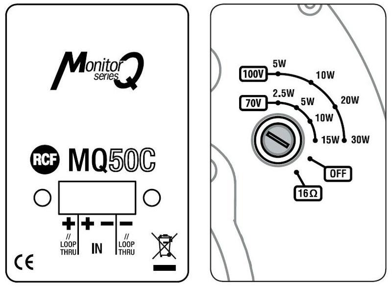 RCF MQ 50C-W - 2-Way Bass Reflex stropni zvučnik