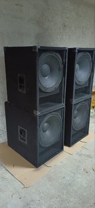 SUB 4x BASS binovi 4000w RCF i B&C+ Behringer 12000w pojačalo + kablov