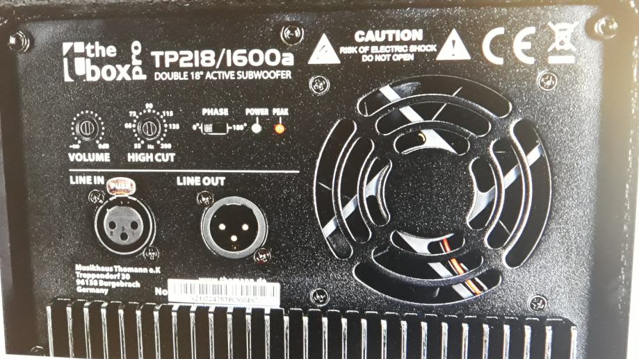 THE BOX PRO TP218/1600 A - Active Subwoofer