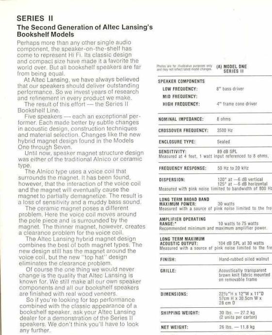 Zvucnici Altec Lansing Model 1 Series 2