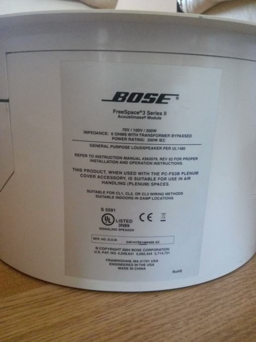 **BOSE FreeSpace® 3 Series II Acoustimass® module**