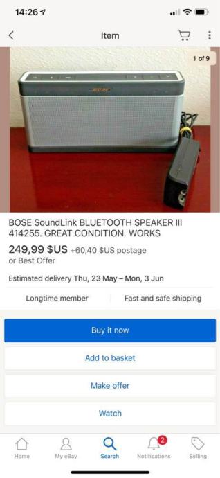 BOSE SOUNDLINK III BLUETOOTH ZVUCNIK