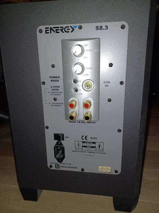 Energy S8.3 subwoofer