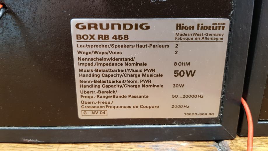 Grundig zvučnici box rb 458