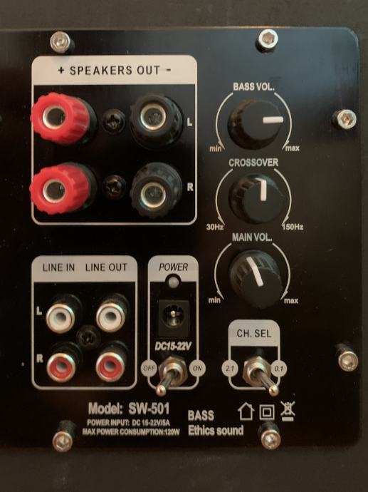 Ethics sound SW-501 subwoofer 2.1/0.1