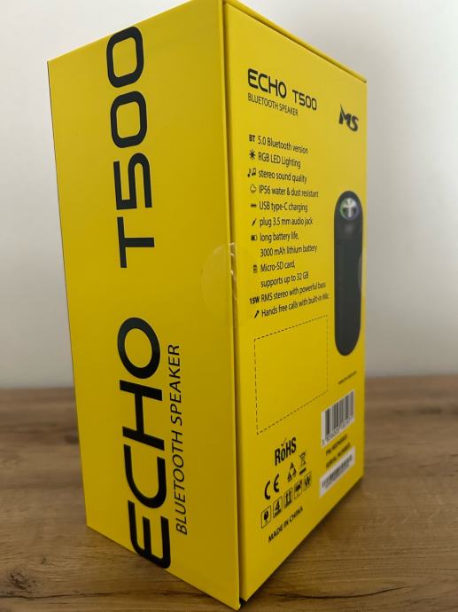 Prijenosni Bluetooth zvučnik MS Echo T500, MSP60003, crni