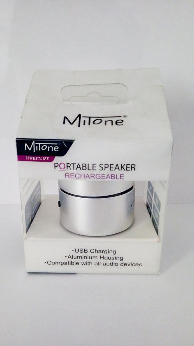 Novi prijenosni zvučnik MITONE PORTABLE SPEAKER USB PRIKLJUČAK 3,5 mm