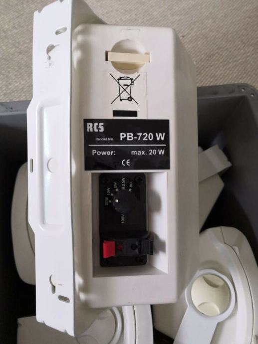 RCS Audio-Systems PB-720W Pro Sound zvučnik, bijeli, 20W