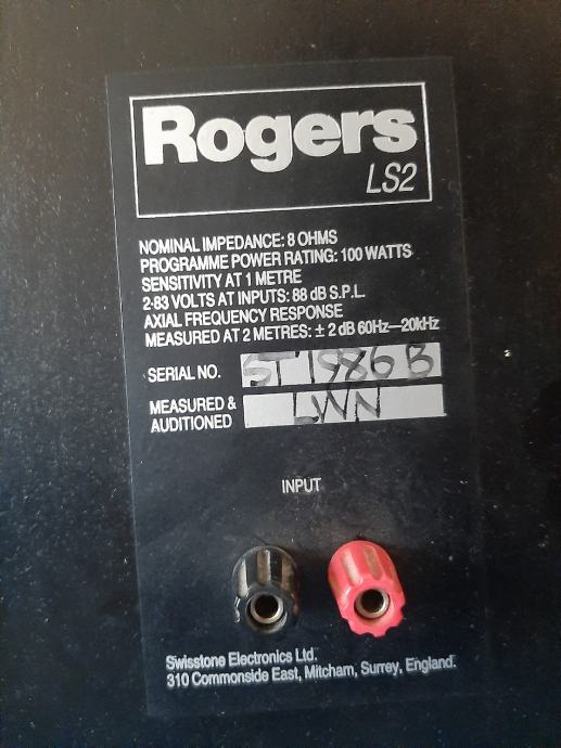 Rogers ls2 zvučnici