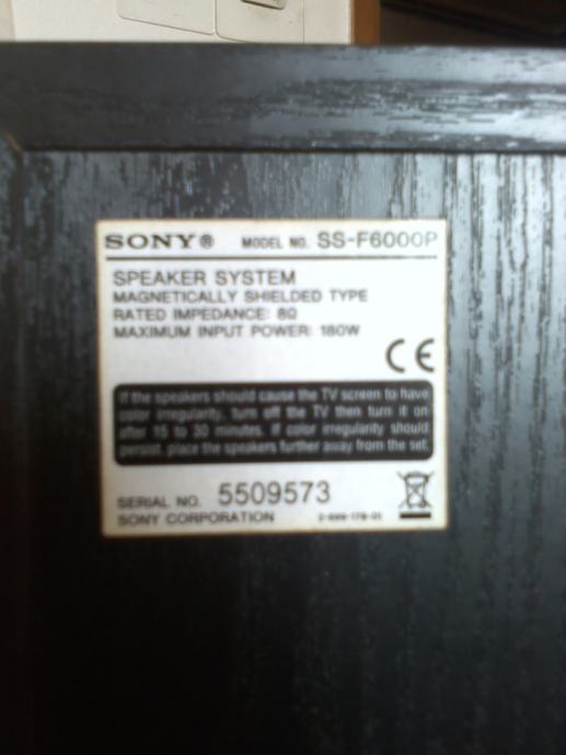 Sony SS-F6000P tower zvučnici