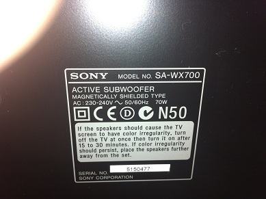 Sony Subwoofer SA-WX700 SUPER CIJENA!!!!!