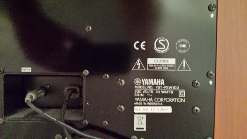 Subwoofer Yamaha YST-FSW100