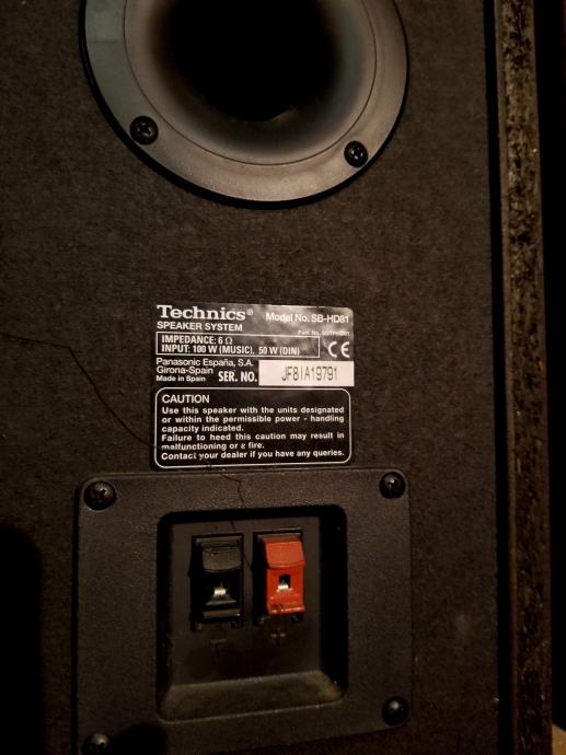 Technics SB HD81, zvucnici, bas reflex