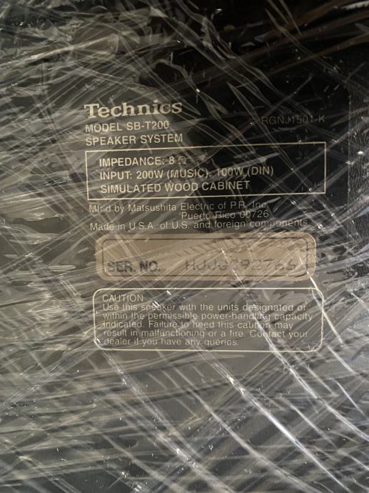 Technics SB T200 zvučnici