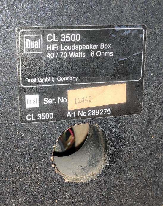 Zvučnici DUAL CL 3500 CL3500 bookshelf