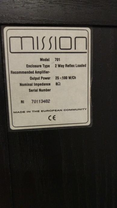 Zvučnici Mission 701