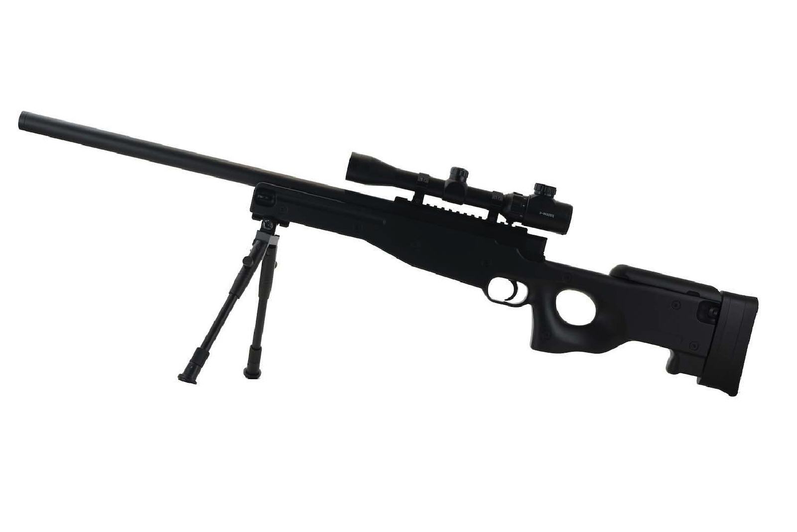 DOUBLE EAGLE M59P AIRSOFT SNIPER RIFLE WITH SCOPE AND BIPOD