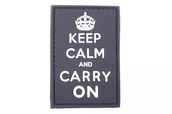 GFC TACTICAL 3D PATCH GUMENA OZNAKA - KEEP CALM AND CARRY ON
