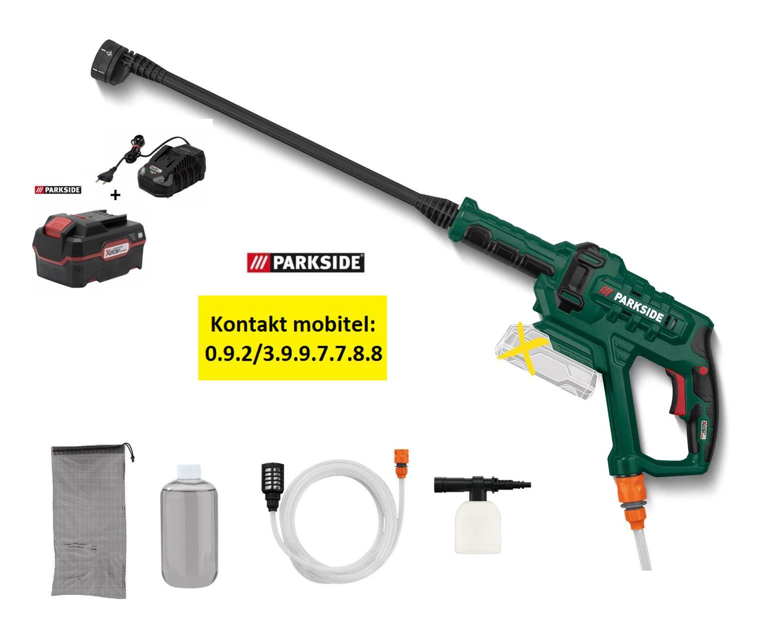 Parkside Aku 20V visokotlacni perac PDRA 20-Li B2 (NOVO)