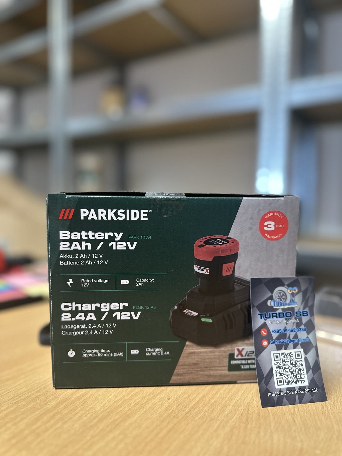 PARKSIDE 12 V SET PAPK 12 A4 2 Ah i punjač PLGK 12 A3