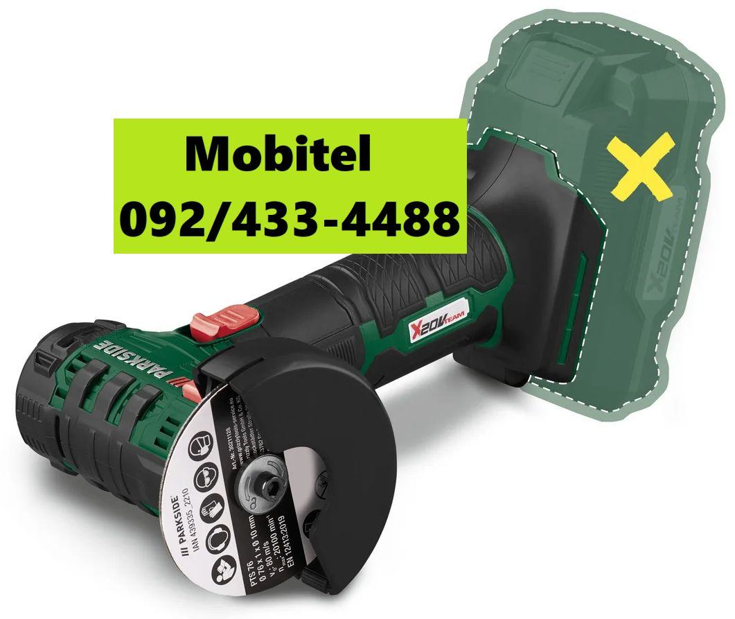 Parkside X20V aku mini 76mm kutna brusilica PWSAM 20-Li A1, novo