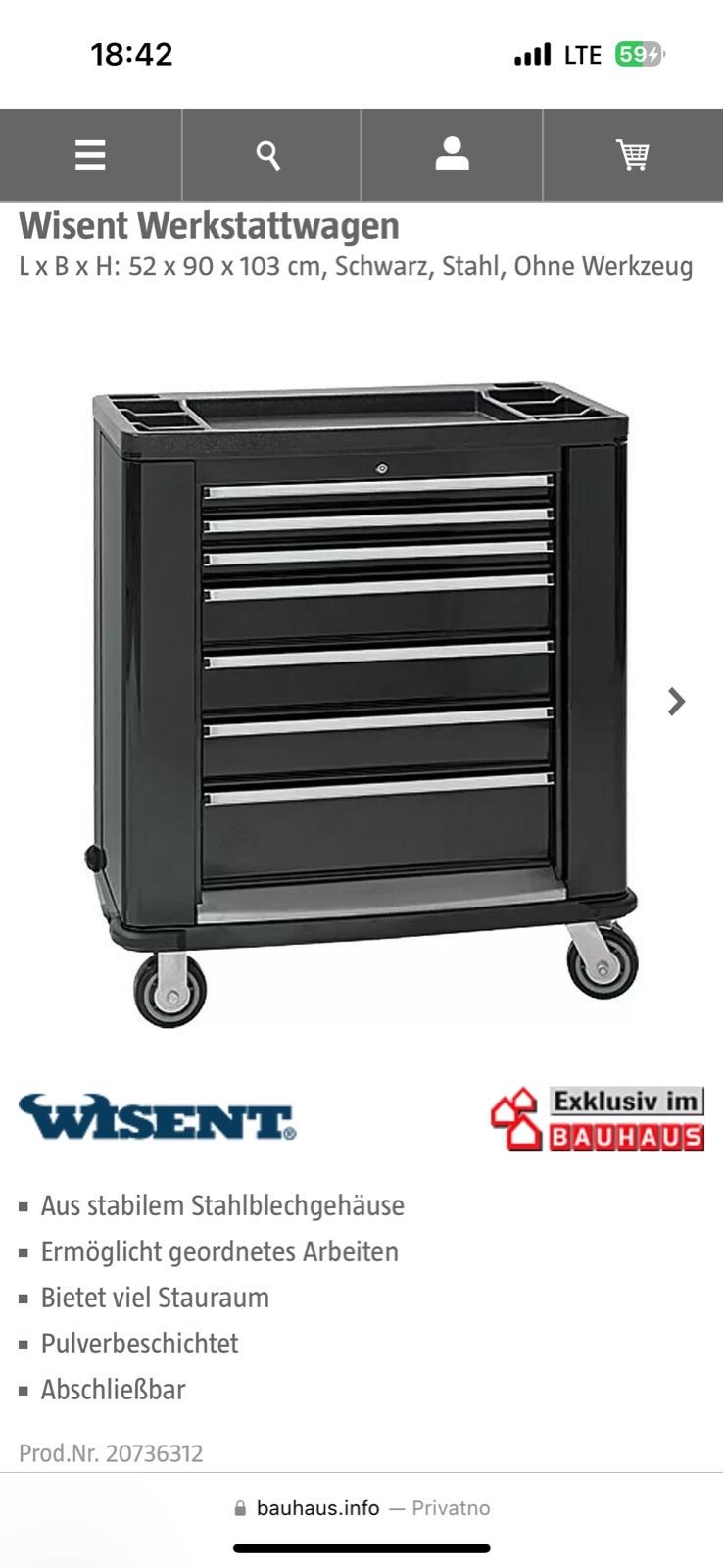 Kolica za alat prazna