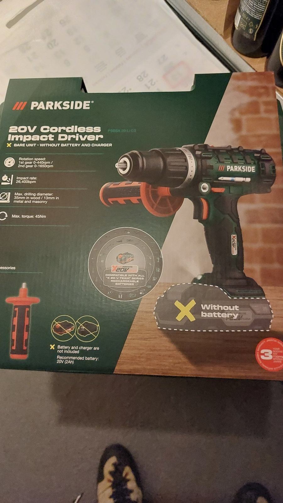 Aku udarna bušilica(odvijač) Parkside