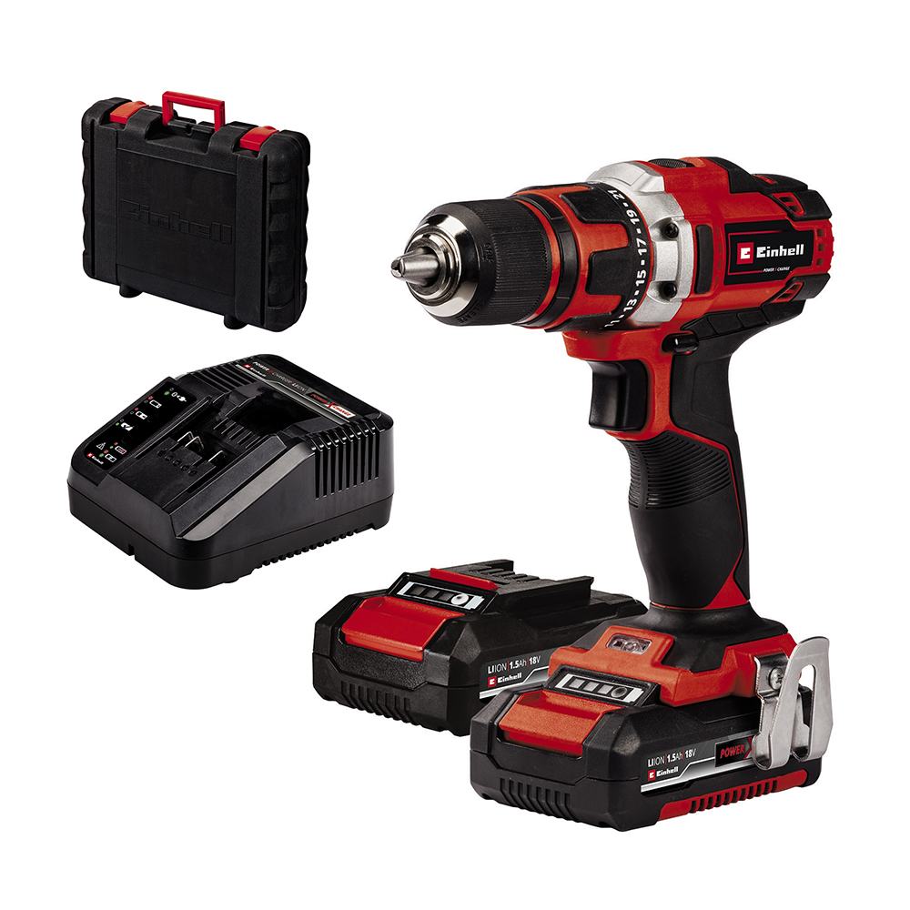 EINHELL aku bušilica TE-CD 18/40-1 Li PXC 2xAku 18V 1,5Ah kovčeg