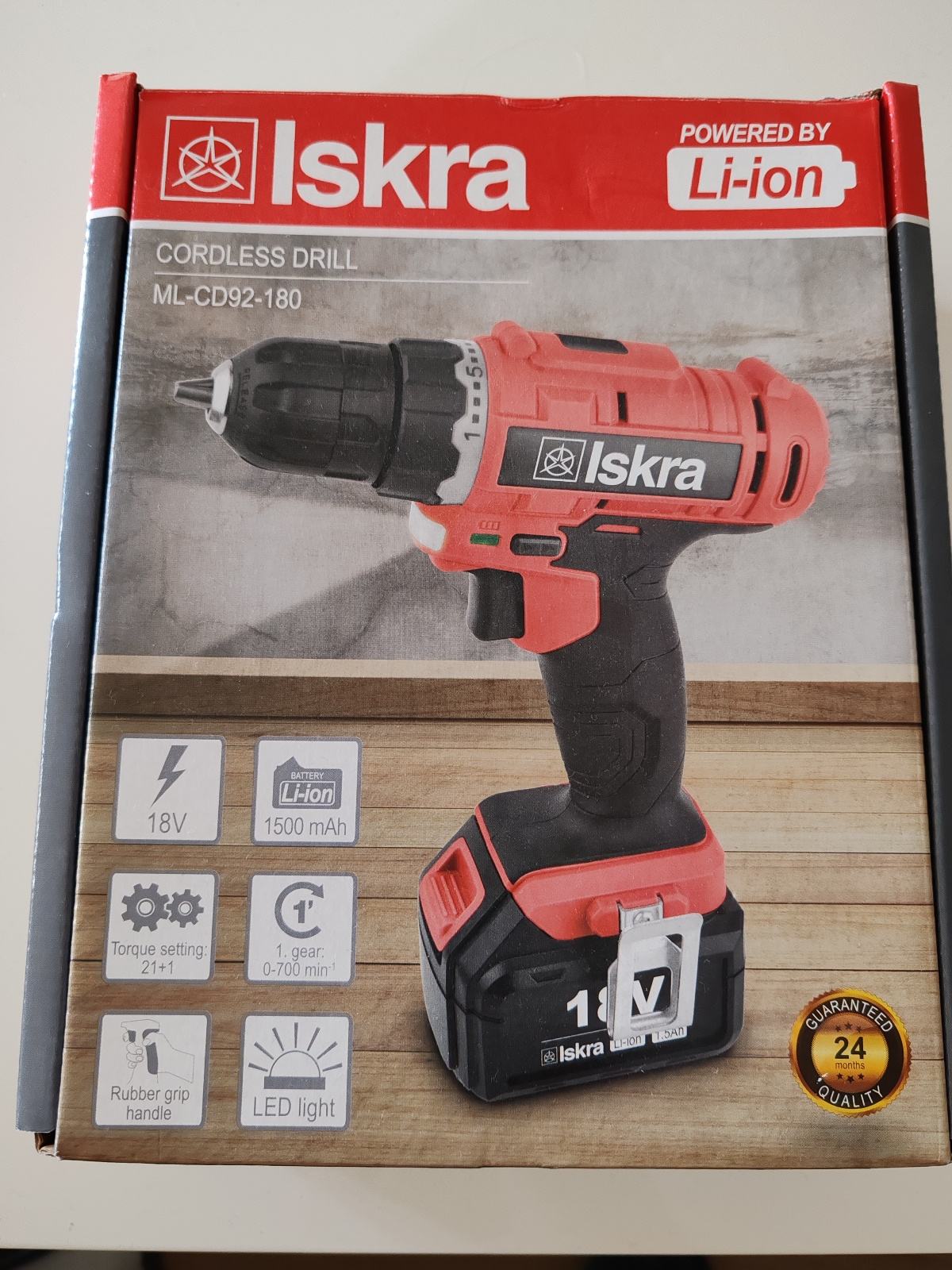 ISKRA AKU BUŠILICA ML-CD92-180