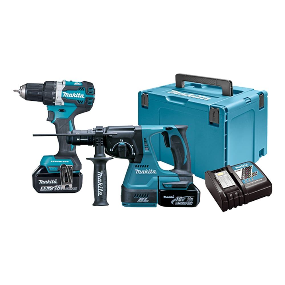 MAKITA aku set DLX2191TJ - bušaći čekić DHR243 + bušilica-odvijač DDF4
