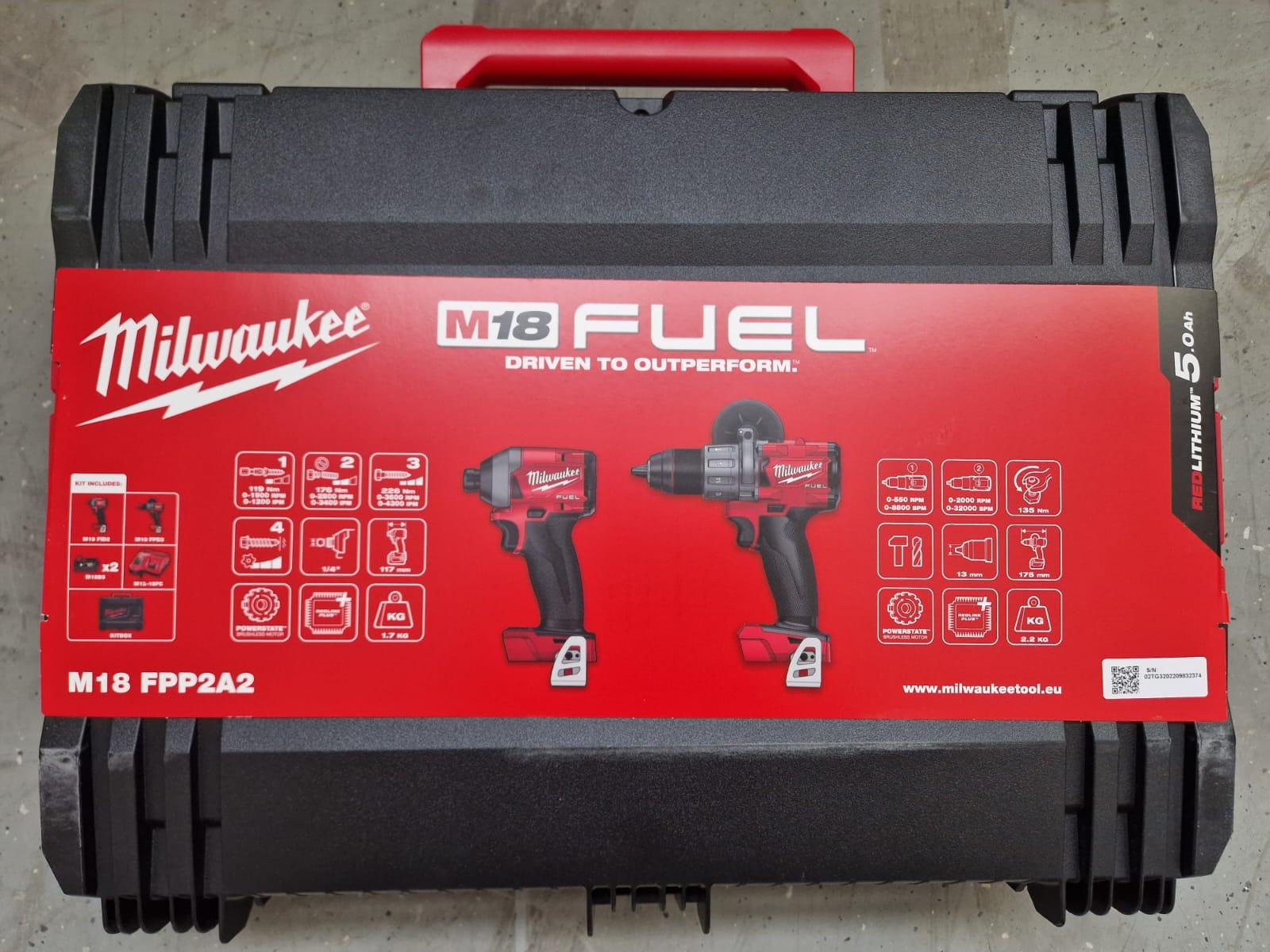 Milwaukee aku. Set M18 FPP2A2-502X