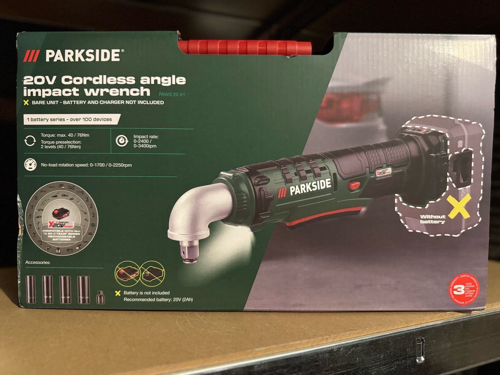 PARKSIDE AKU RAČNA 20V