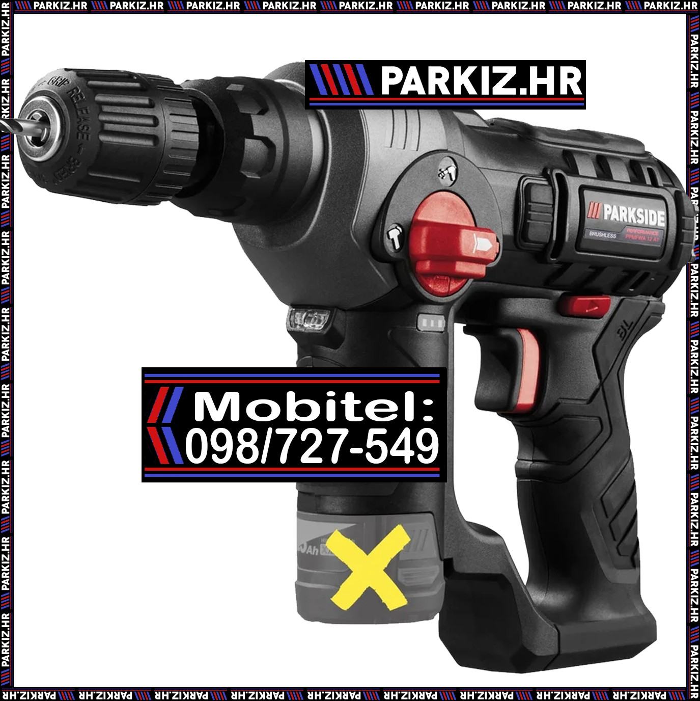 Parkside Performance aku 12V udarna bušilica-štemalica 1J PBHAP 12 A1