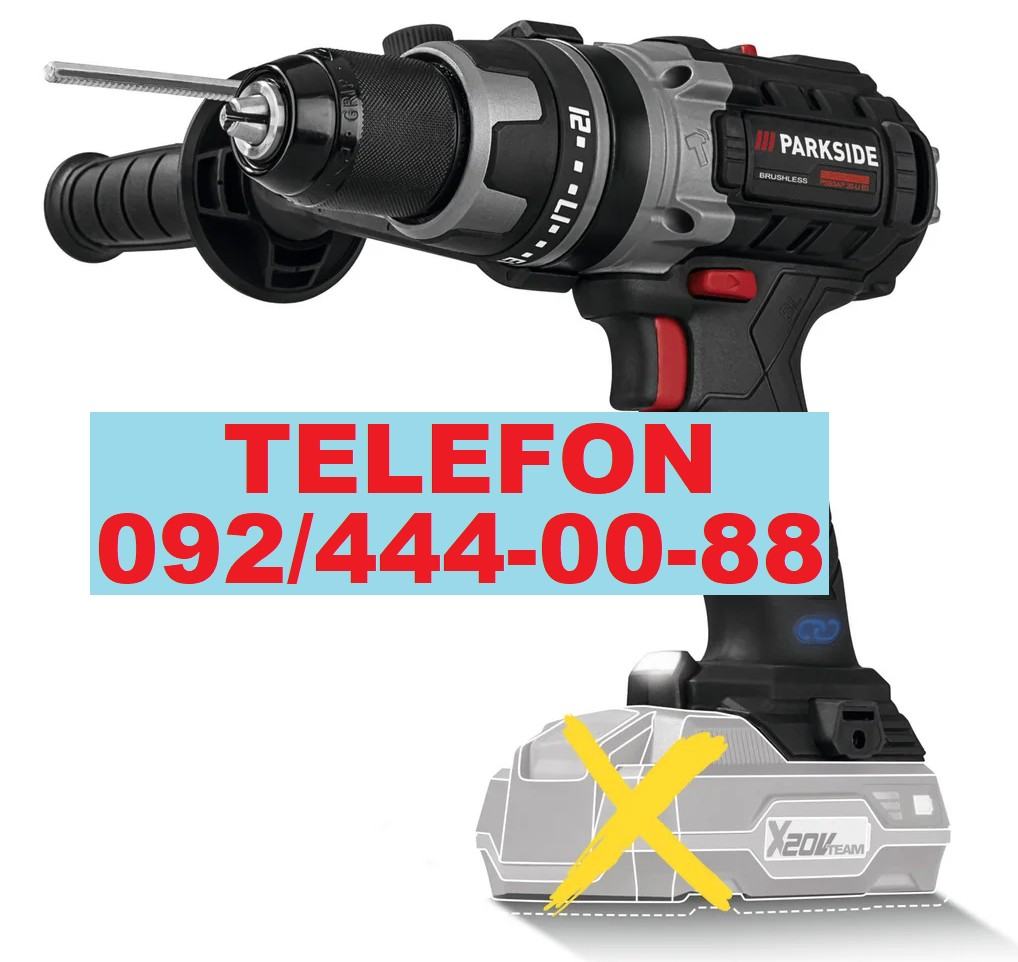 Parkside Performance aku 20V udarna bušilica 80Nm PSBSAP B3 (NOVO)