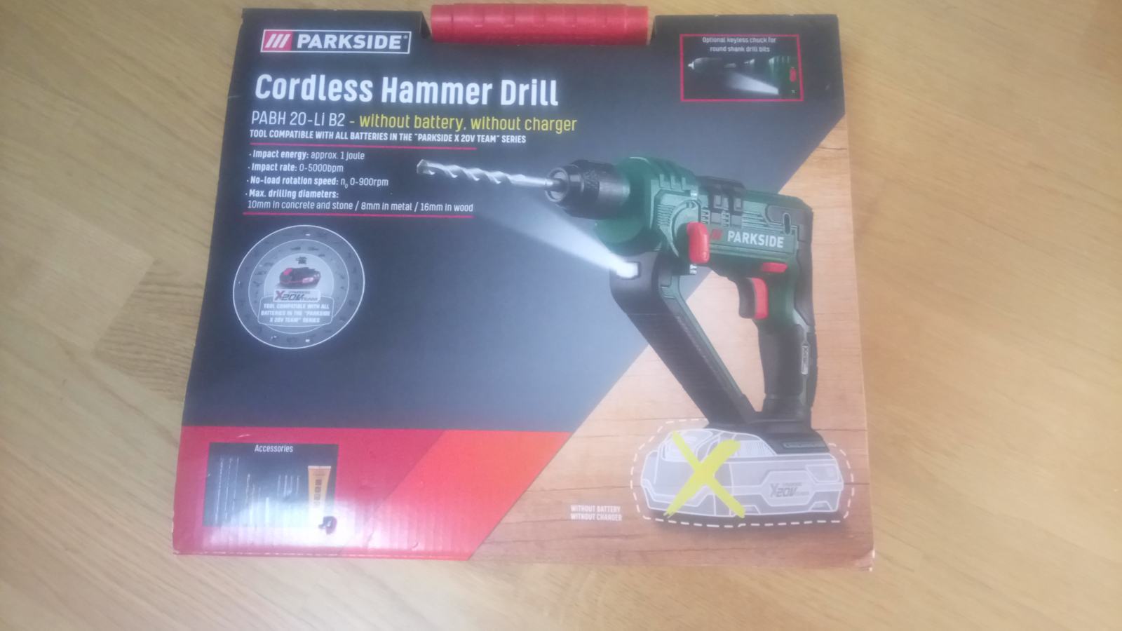 parkside SDS tiplerica aku 20 V novo RH račun