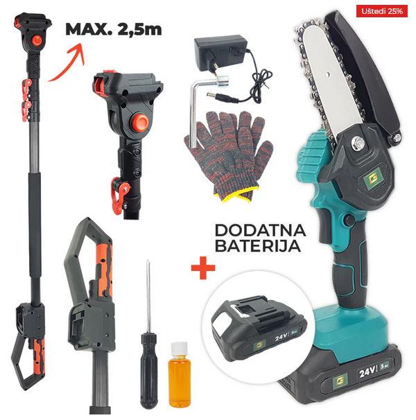 Teleskopska aku pila 24vx2