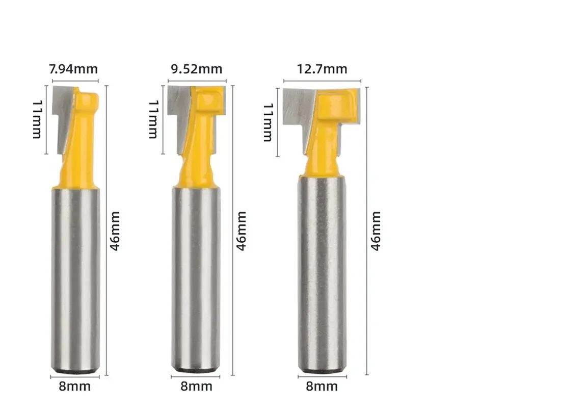 Glodala za drvo T utor T-Type prihvat 8mm