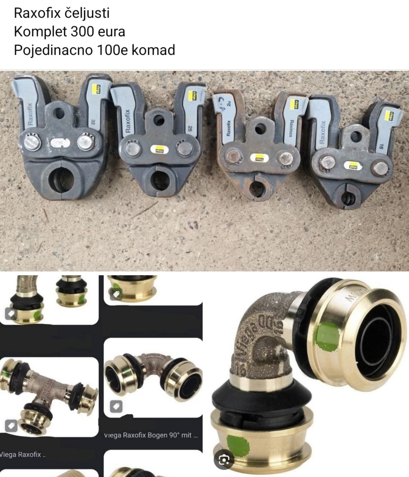 Viega Raxofix čeljusti