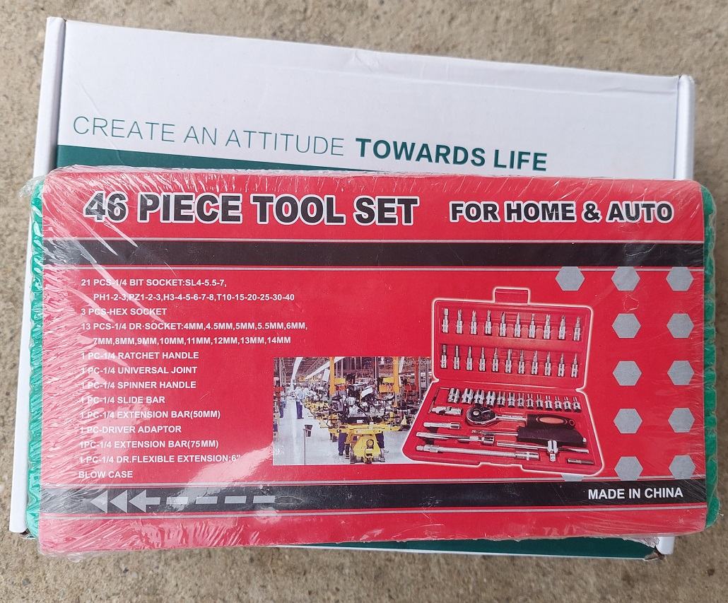 Set bitova i gedora, 46 dijelova, zapakirano