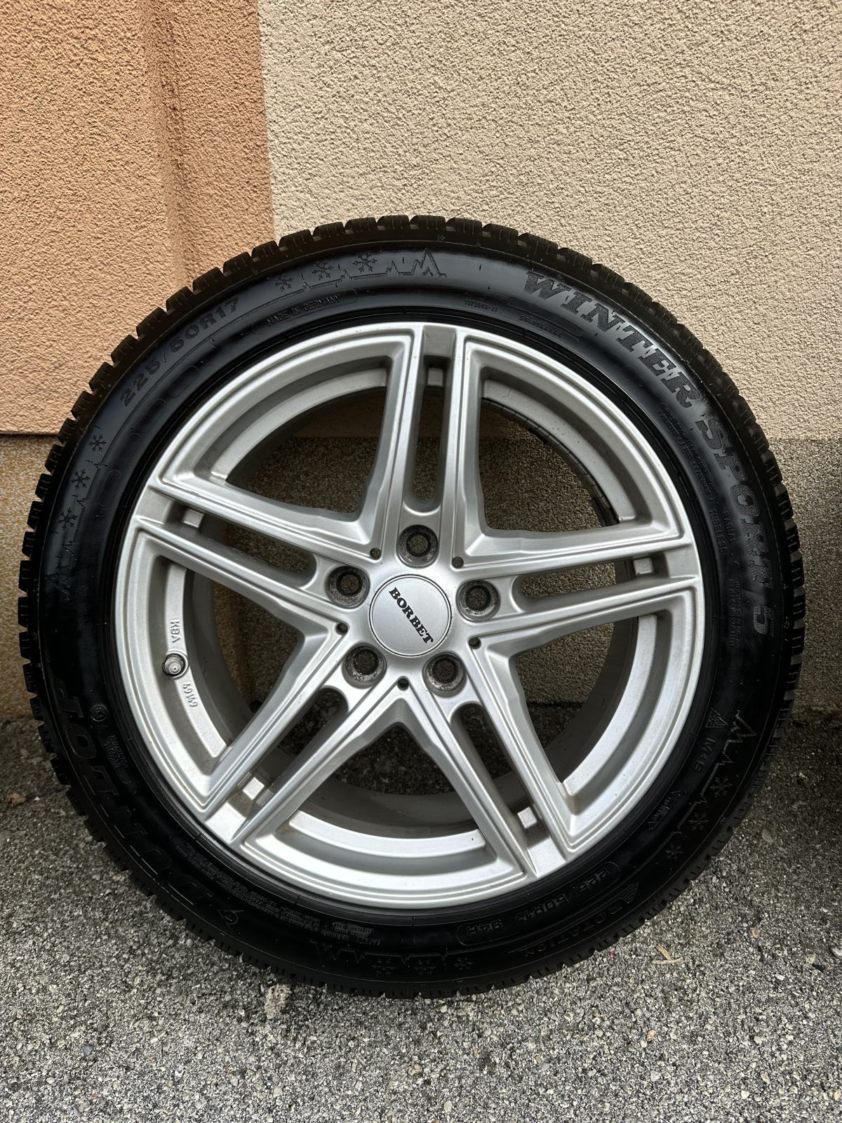 Alu felge Borbet 17, TPMS senzori, rupe 5x120, 4 kom.