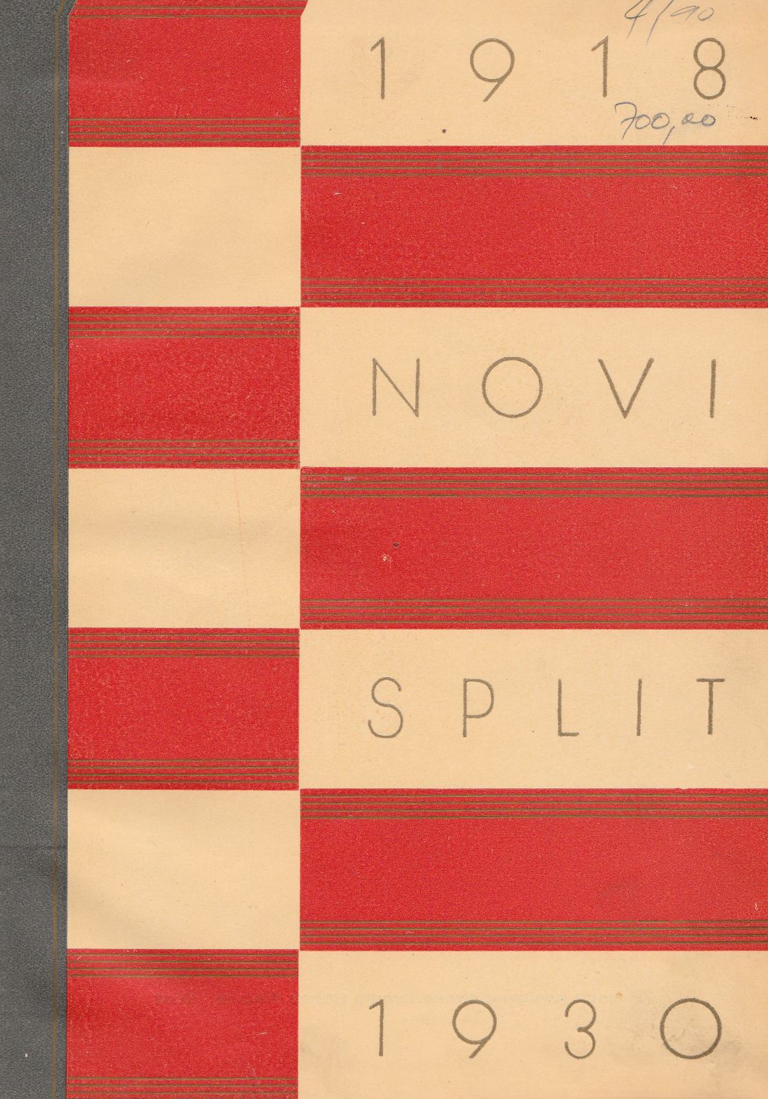1918 NOVI SPLIT 1930. monografija grada Splita posvata autora RRR