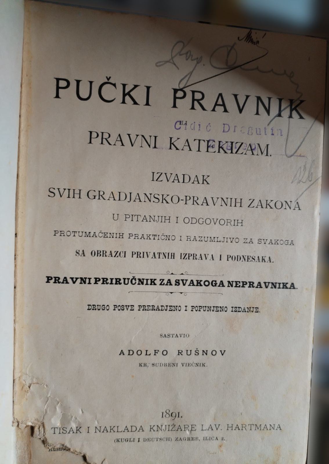 Adolfo Rušnov (sast.) - Pučki pravnik ili Pravni katekizam