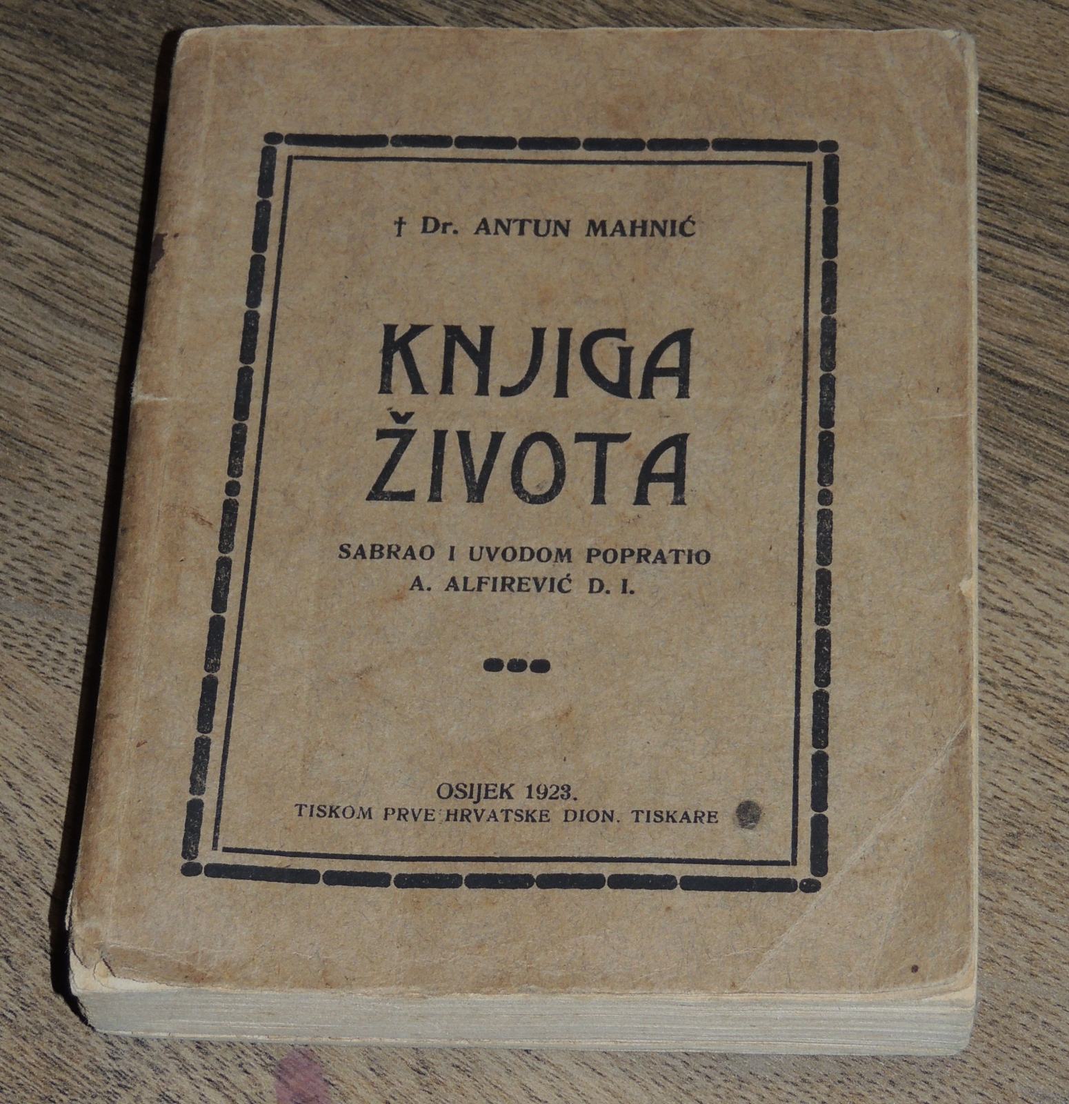 Antun Mahnić Knjiga života