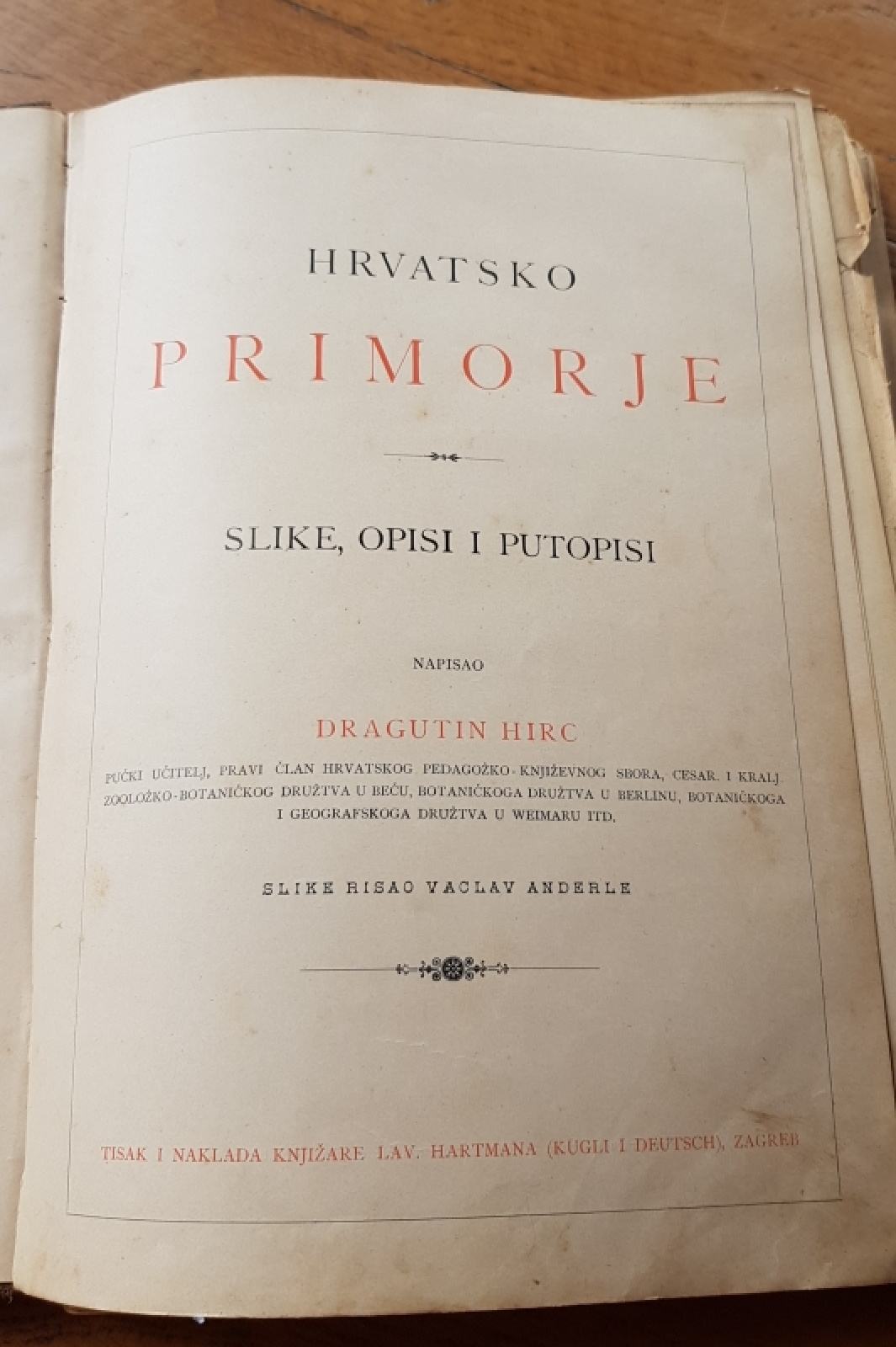Dragutin Hirc - Hrvatsko primorje : slike, opisi i putopisi