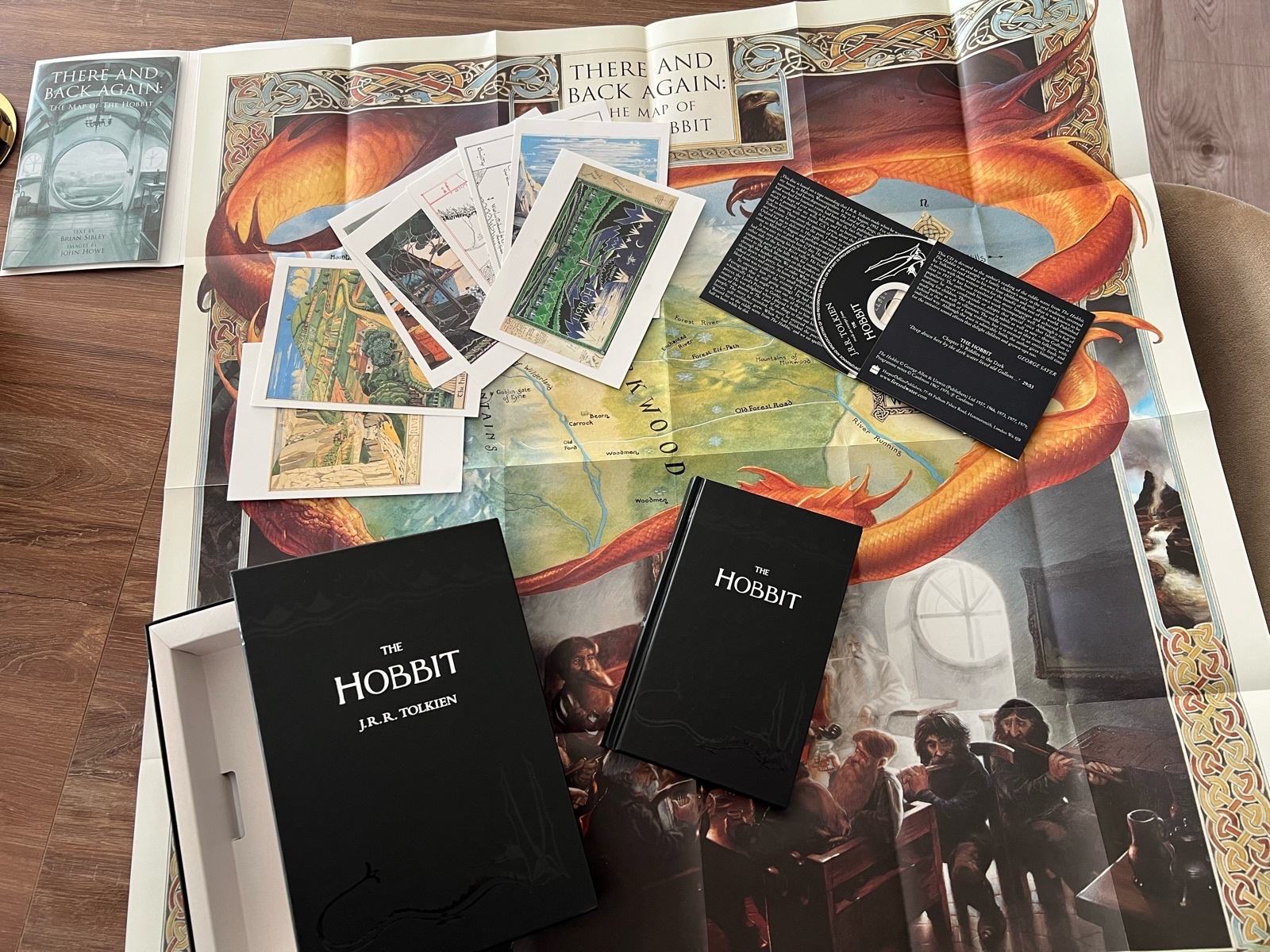 J.R.R. Tolkien Hobbit Limited Collectors box; knjiga, CD, karta…