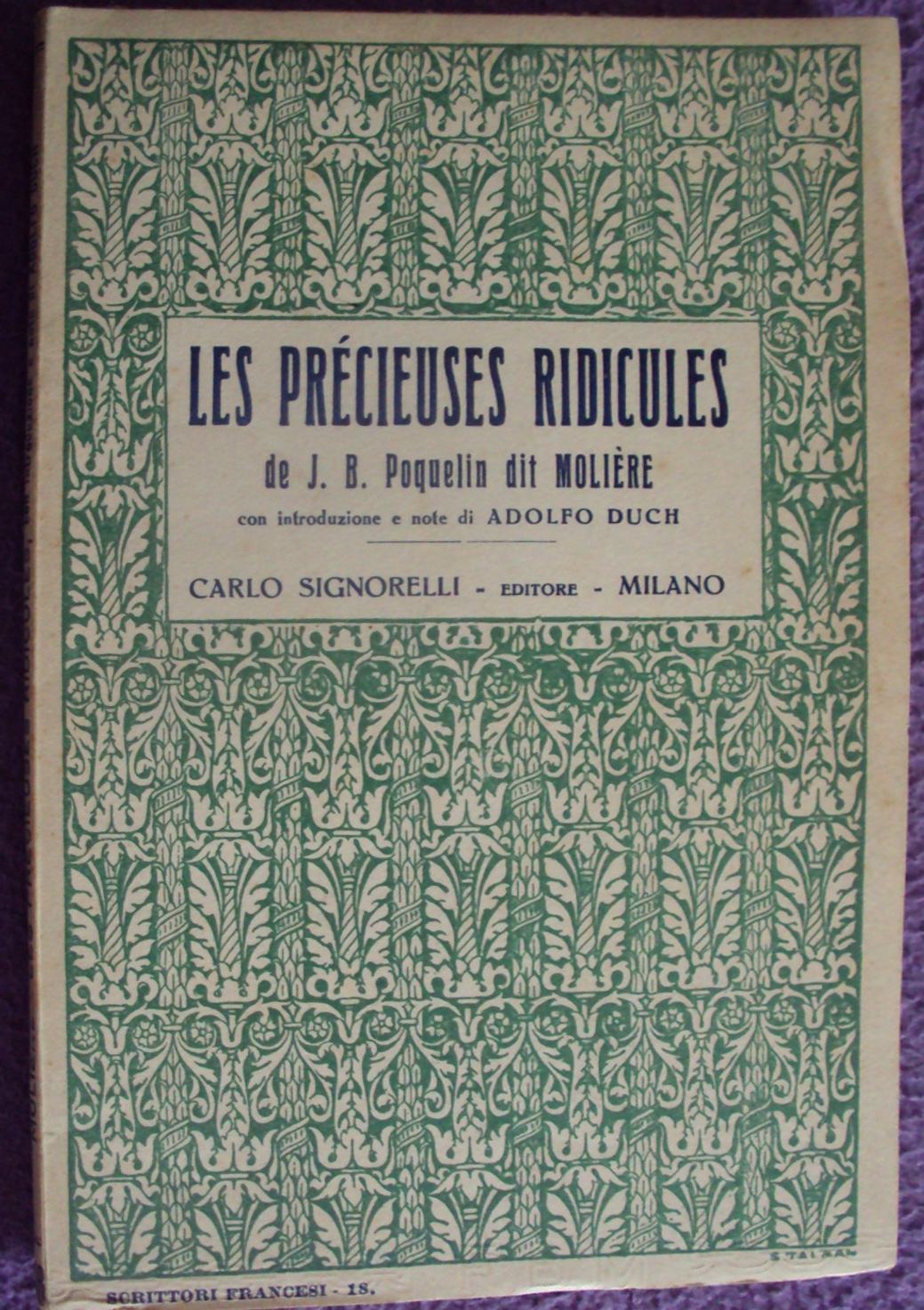 LES PRECIEUSES RIDICULES DE MOLIERE - 1935.
