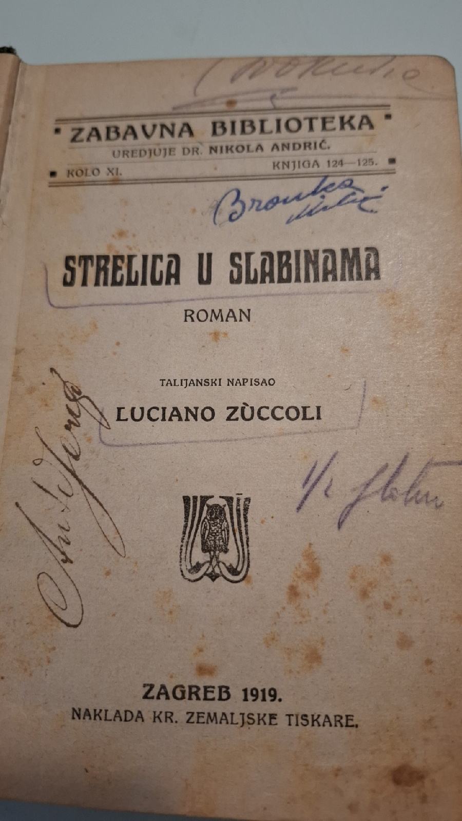 Luciano Zuccoli: STRELICA U SLABINAMA