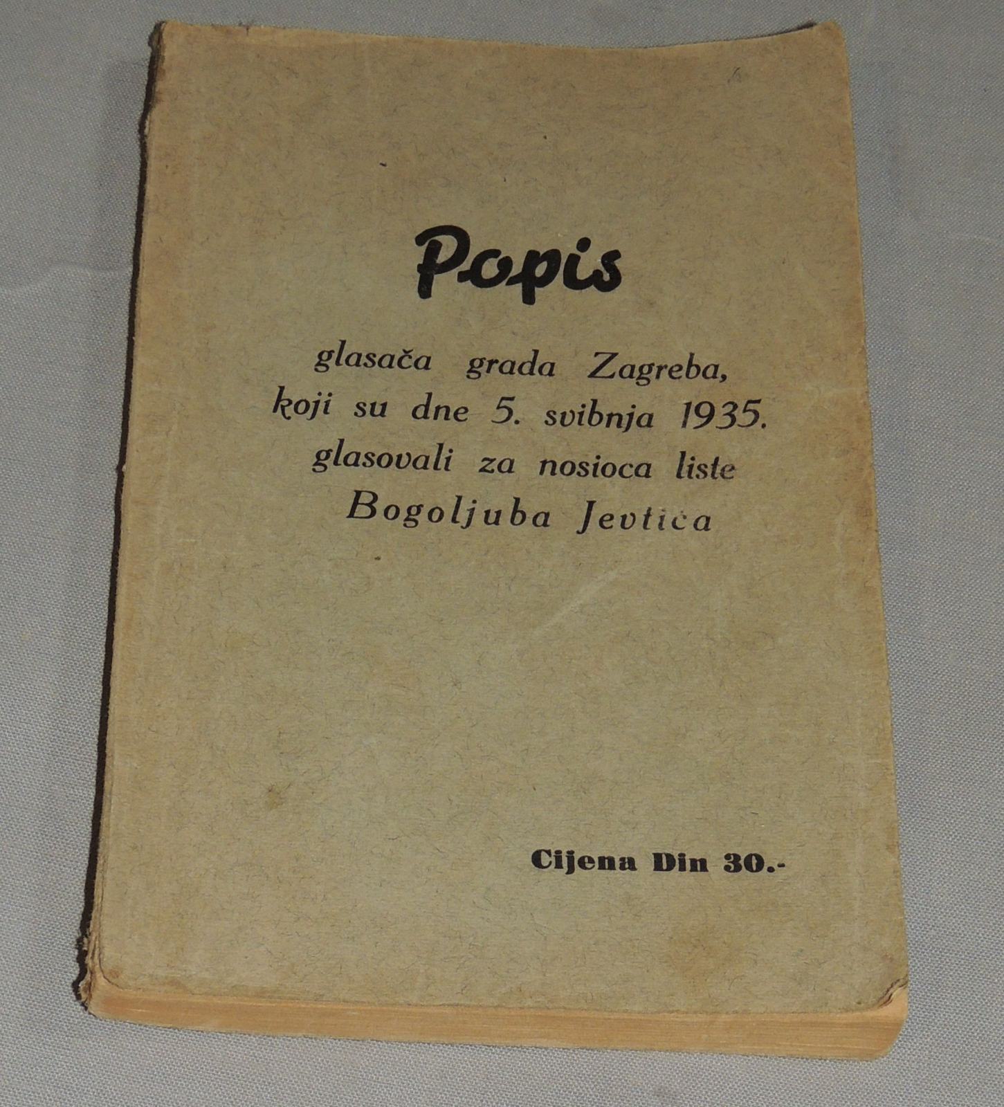 Popis glasača grada Zagreba koji su glasovali za listu Jevtića