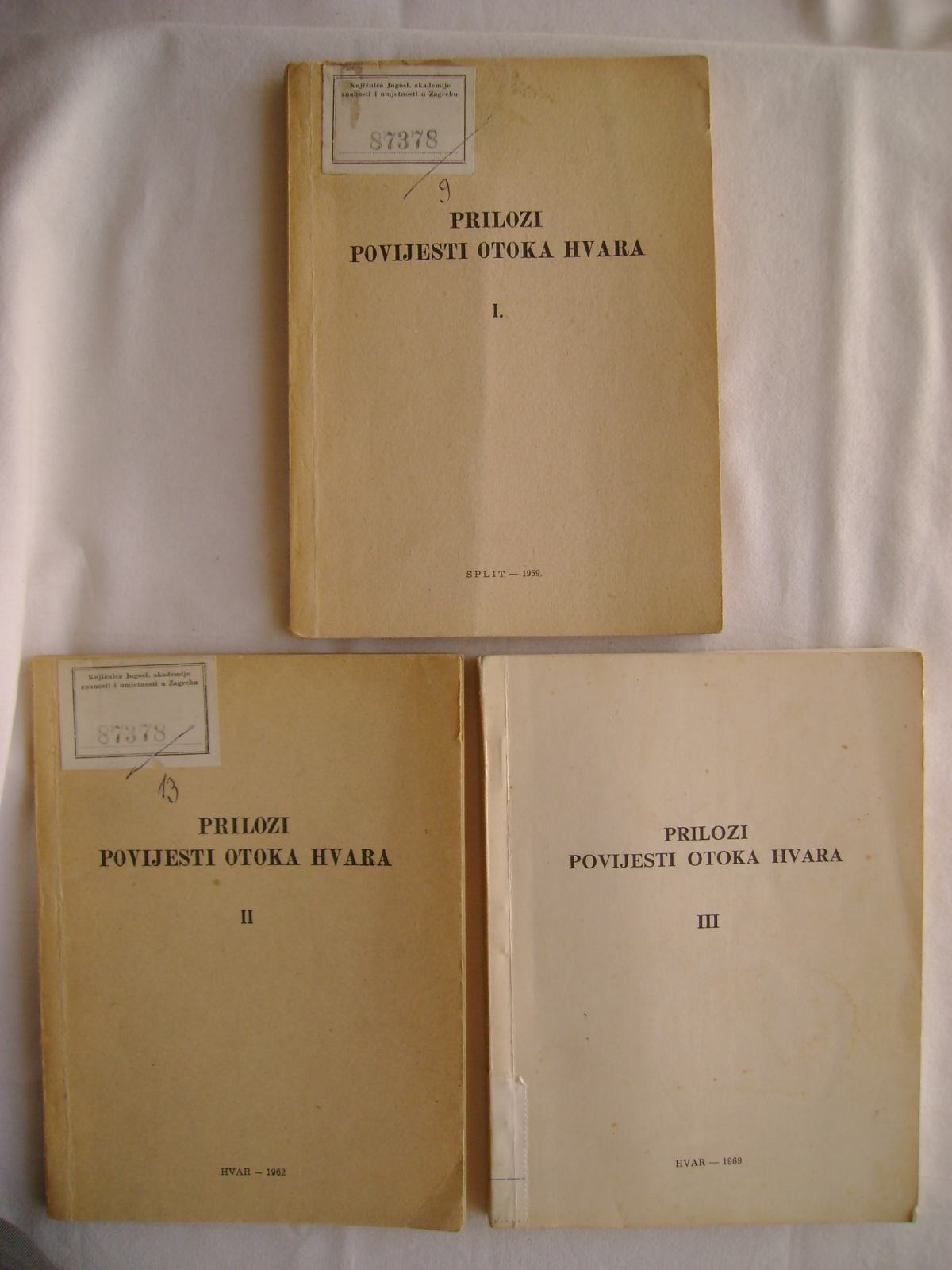 Prilozi povijesti otoka Hvara I, II i III - Nikola Duboković Nadalini