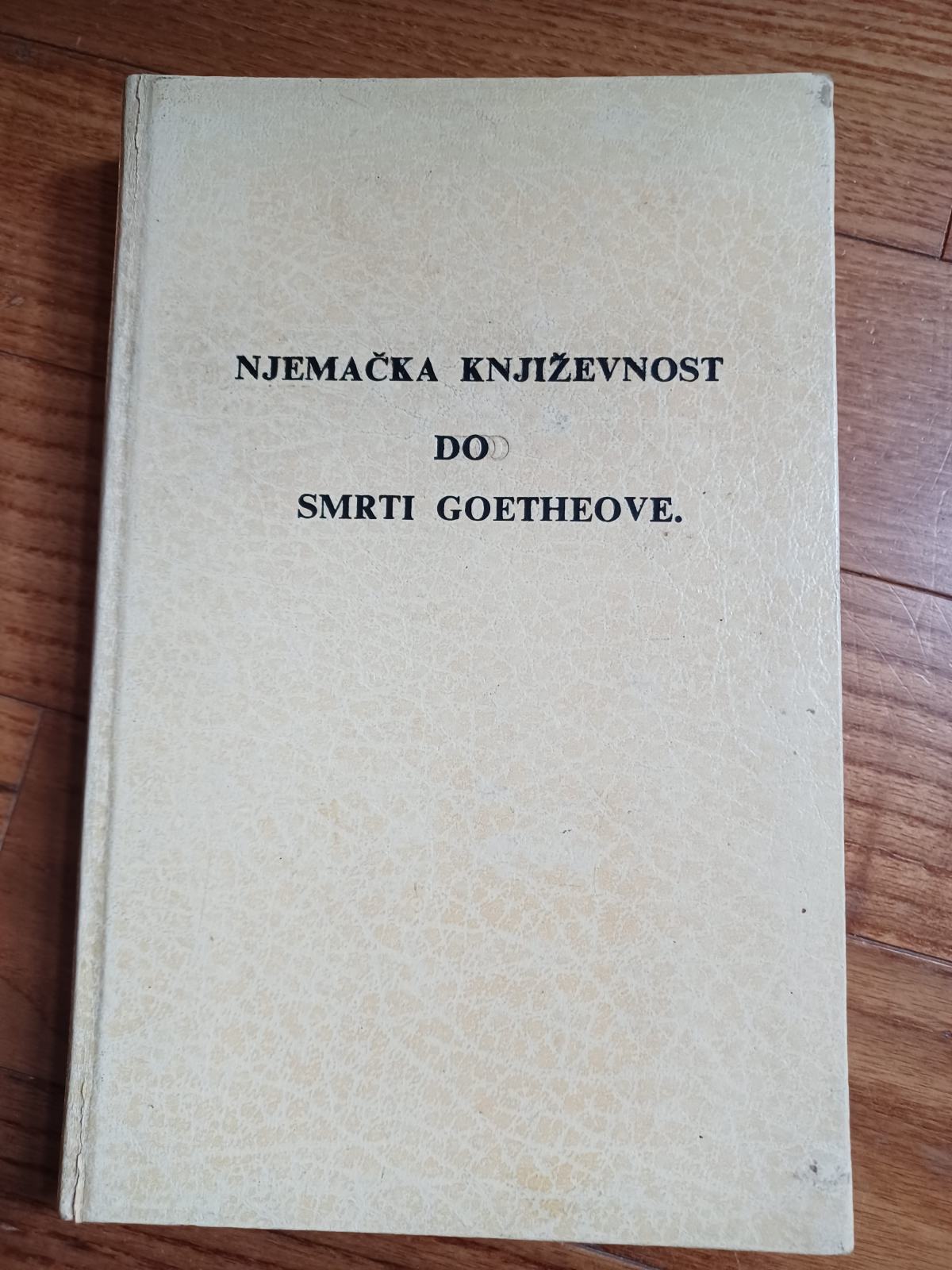 Robert Pinter: Njemačka književnost do smrti Goetheove